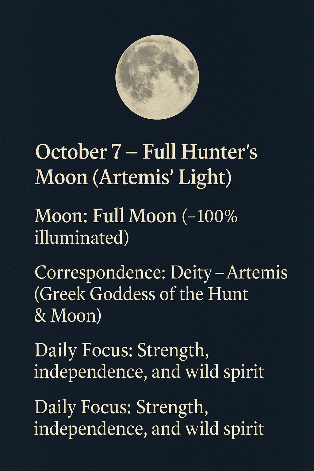 Spiritual Guide October 7 2025 Tuesday (Full Hunter’s Moon) – The ...